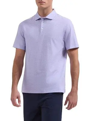 Bugatchi Victor Ooohcotton® Palm Tree Print Polo - Lavender