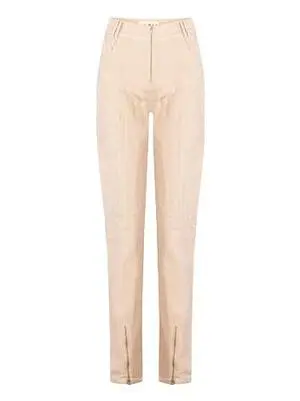 PCFG Linen Blend Boomerang Pant - Beige