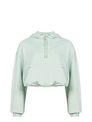 PCFG Cropped Hoodie - Light Green Surf Spray