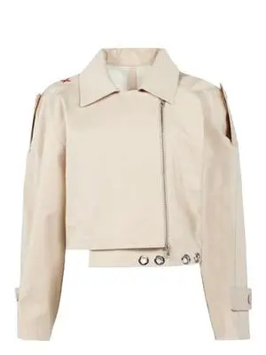 PCFG Free Heaven Cropped Waterproof Trenchcoat - Beige Fog