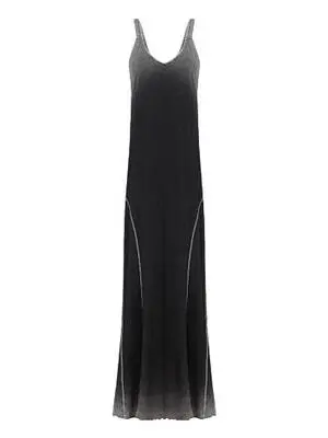 PCFG Acid Wash Maxi Dress - Black