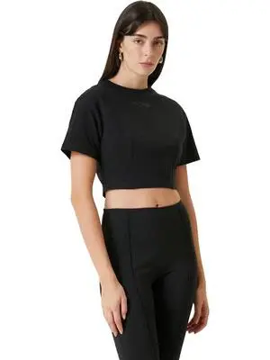 PCFG Pure Cotton Cropped T-shirt - Black