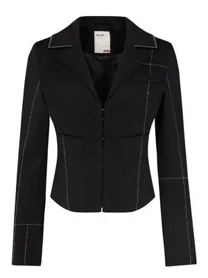 PCFG Corset Stitch Detail Blazer - Black