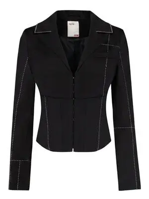 PCFG Corset Stitch Detail Blazer - Black