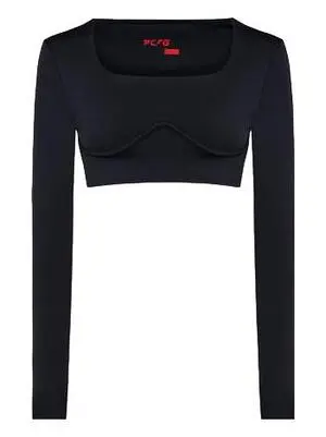 PCFG Free Heaven Long Sleeve Crop Top - Black