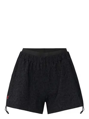 PCFG Free Heaven Leopard Print Track Shorts - Black