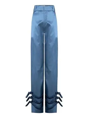PCFG Linen Blend Shiny Pant - Blue