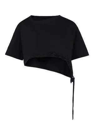 PCFG Pure Cotton Crop String T-shirt - Black