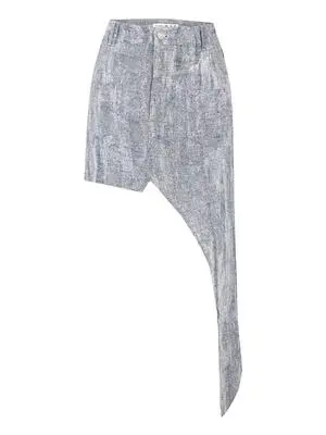 PCFG Cut Out Denim Skirt - Gray