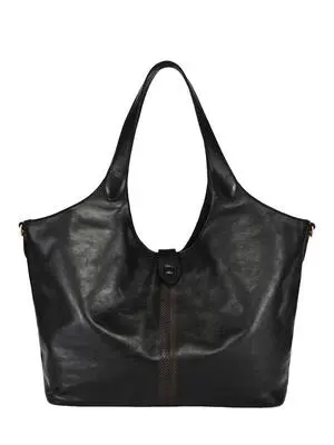 OLD TREND Marigold Genuine Leather Carryall Tote - Black
