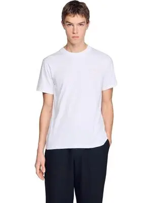 Sandro T-shirt With Double S Patch - White