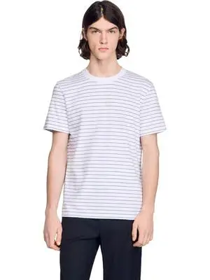 Sandro Striped T-shirt - White/black