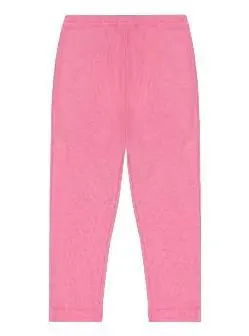 Busy Bees Leggings - Pink Ribbed Knit