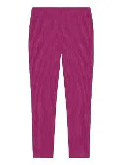 Busy Bees Leggings - Magenta Ribbed Knit