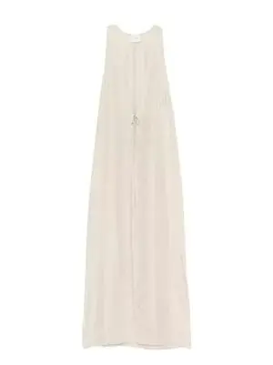 ALYSI V-neck Sleeveless Coat - Neutrals