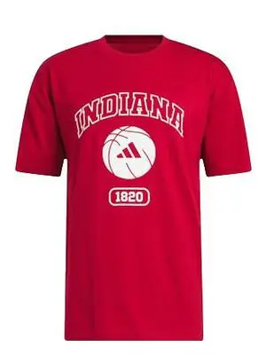 Adidas Hoosiers Chapter Tee Shirt - Indiana Team Victory Red White