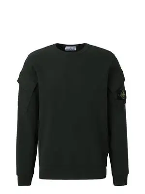 Stone Island Solid Arm Patch Sweatshirt - Juniper