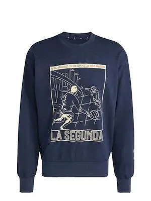 Adidas Real Madrid Heritage Crew Sweatshirt - Legend Ink