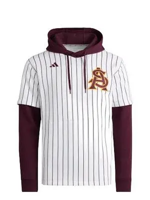 Adidas Hooded Jersey - Arizona State White Team Maroon