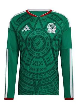 Adidas Mexico 2026 Home Long Sleeve Jersey - Bold Green