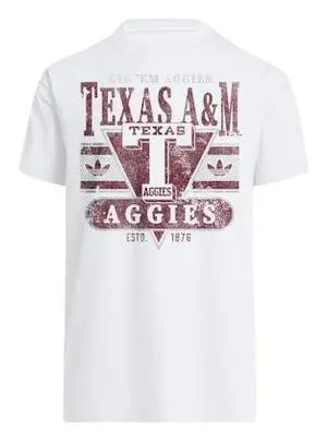 Adidas Aggies Graphic T-shirt - Texas A&m White