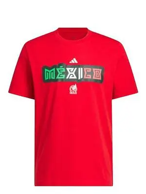 Adidas World Cup 2026 Mexico Home Graphic Tee Shirt - Better Scarelet Red