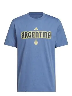 Adidas World Cup 2026 Argentina Home Graphic Tee Shirt - Crew Blue