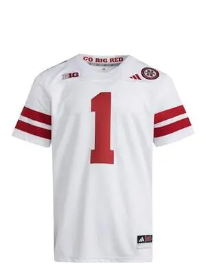 Adidas Cornhuskers Premier Away Jersey Nebraska White Team Power Red