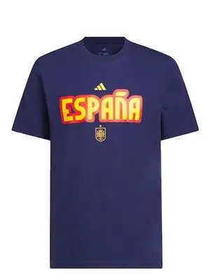 Adidas World Cup 2026 Spain Home Graphic Tee Shirt - Dark Blue