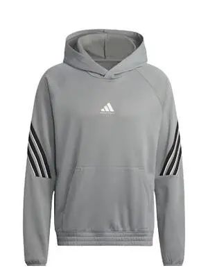 Adidas Select Foundation Fleece Hoodie Grey Three Black