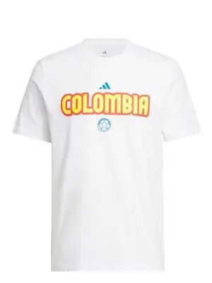 Adidas World Cup 2026 Colombia Home Graphic Tee Shirt - White
