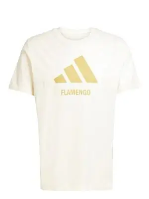 Adidas Cr Flamengo Seasonal Graphic Tee Shirt - Cream White
