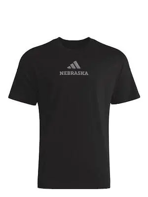 Adidas Cornhuskers All Szn Embroidered Tee Shirt - Nebraska Black