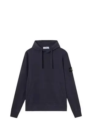 Stone Island 6100062 Organic Cotton Fleece Hoodie - Ink Blue