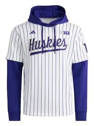Adidas Huskies Hooded Jersey - Washington White Team College Purple