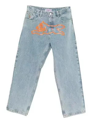 ICECREAM Running Dog Double Scoop Graphic Jeans - Blue