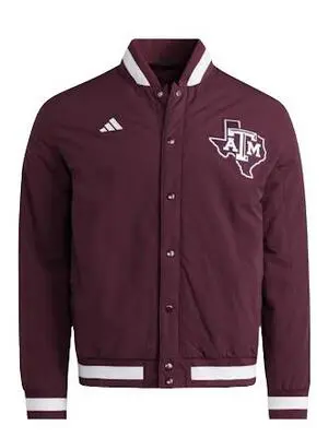 Adidas Aggies Coaches Dugout Jacket - Texas A&m Team Maroon