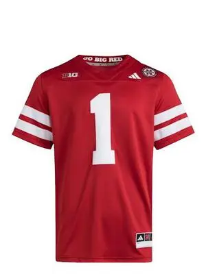 Adidas Cornhuskers Premier Home Jersey Nebraska Team Power Red White