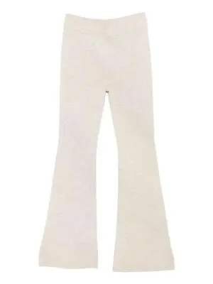 Eric Bompard Ribbed Flared Trousers - Neutrals