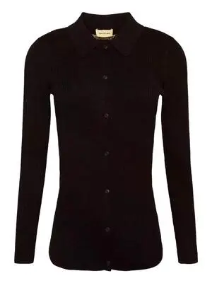 Calvin Klein Buttoned Collared Cardigan - Blue