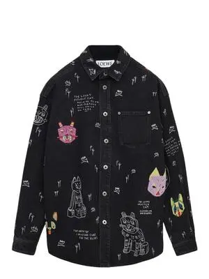 Loewe Overshirt And Multicolor - Black