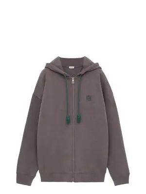 Loewe Cotton Zip-up Hoodie - Gray