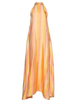 DIMA AYAD Striped Halterneck Dress