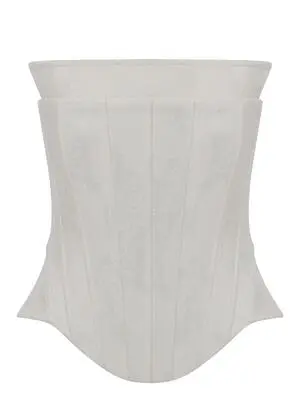 Ila Tulia Jacquard Corset - White