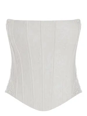 Ila Odea Strapless Lace Corset - White