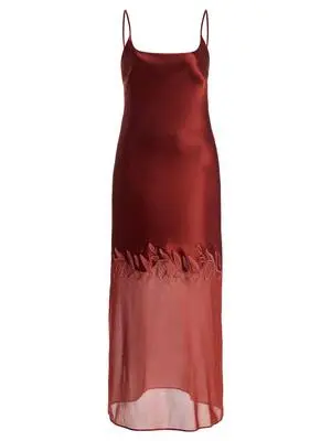 BY MALENE BIRGER Camilla Appliquéd Midi Dress - Burgundy