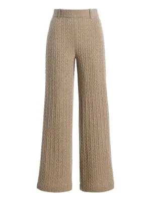 BY MALENE BIRGER Bellia Ribbed Knit Straight-leg Pants - Light Grey