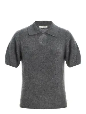 BY MALENE BIRGER Talallia Keyhole Cashmere Sweater - Grey