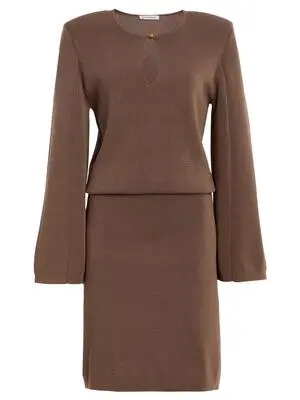 BY MALENE BIRGER Giana Knit Mini Dress - Brown