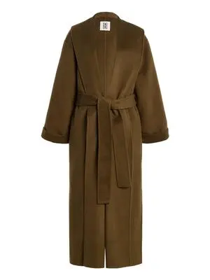 BY MALENE BIRGER By Malene Birger Trullem Belted Wool Coat Olive
